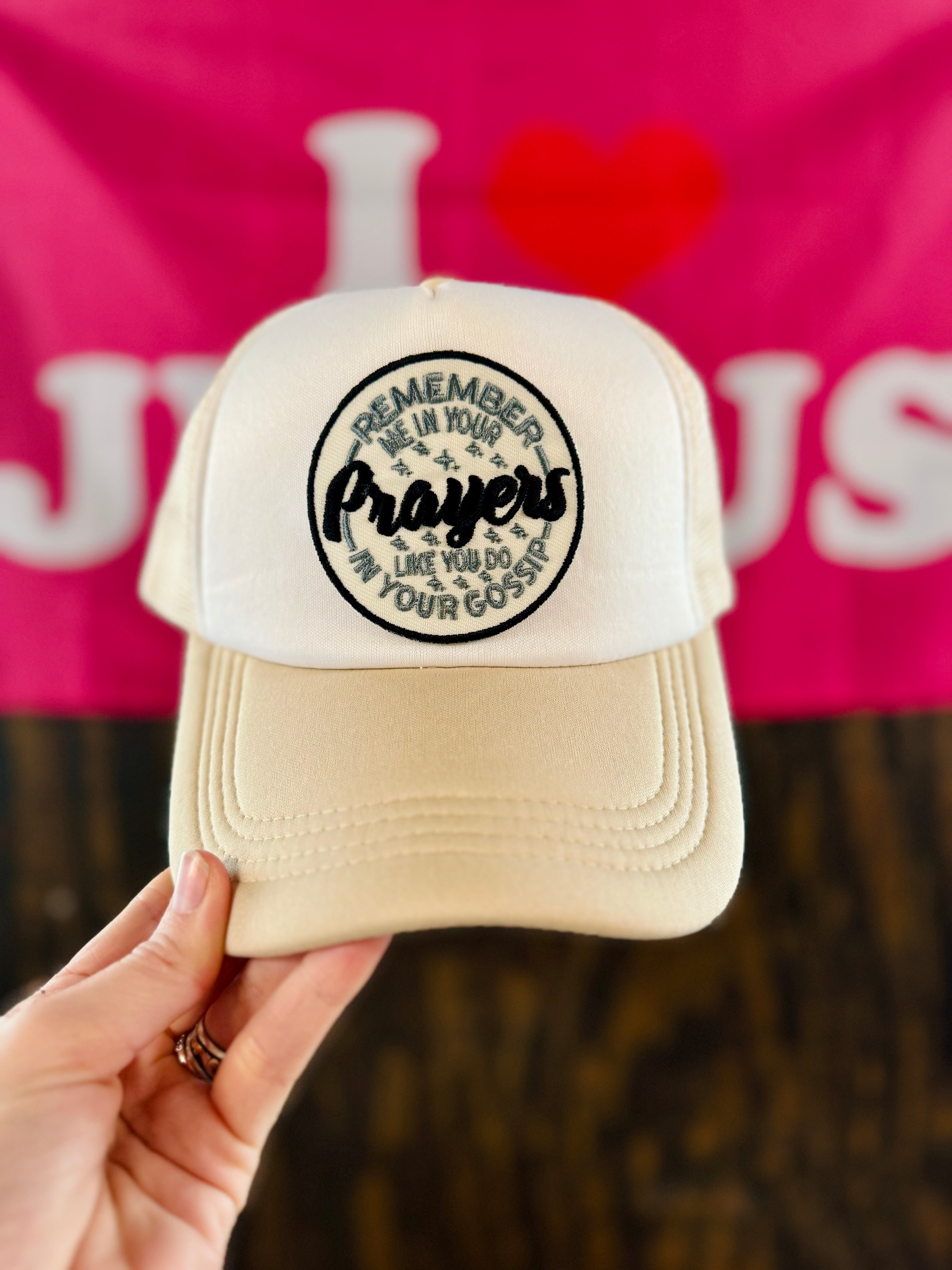 Keep Me In Your Prayers Hat, Christian Trucker Hat, Embroidered Patch ...