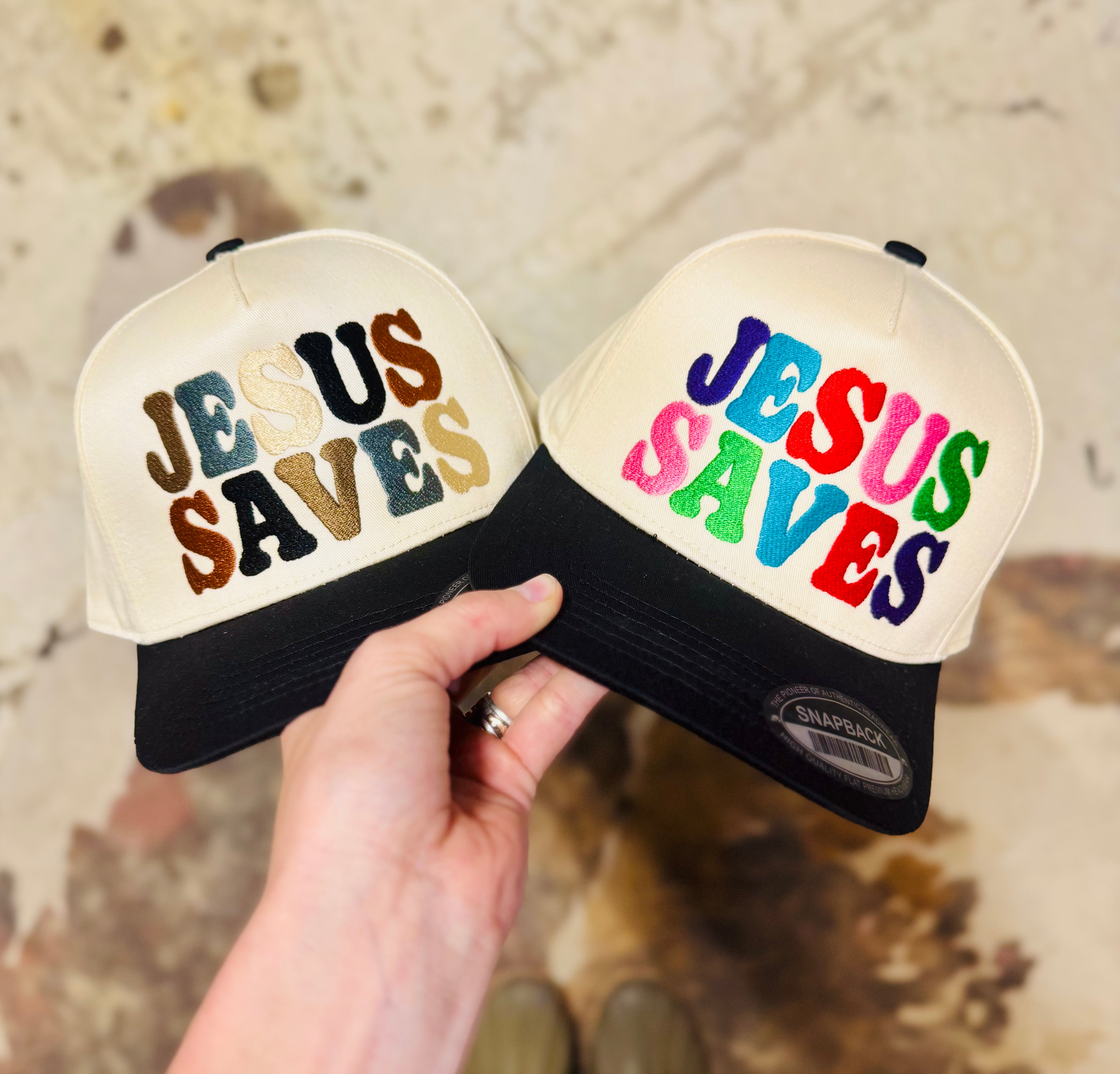 Jesus Saves Hat Embroidered Hat – Gospel Gear Co