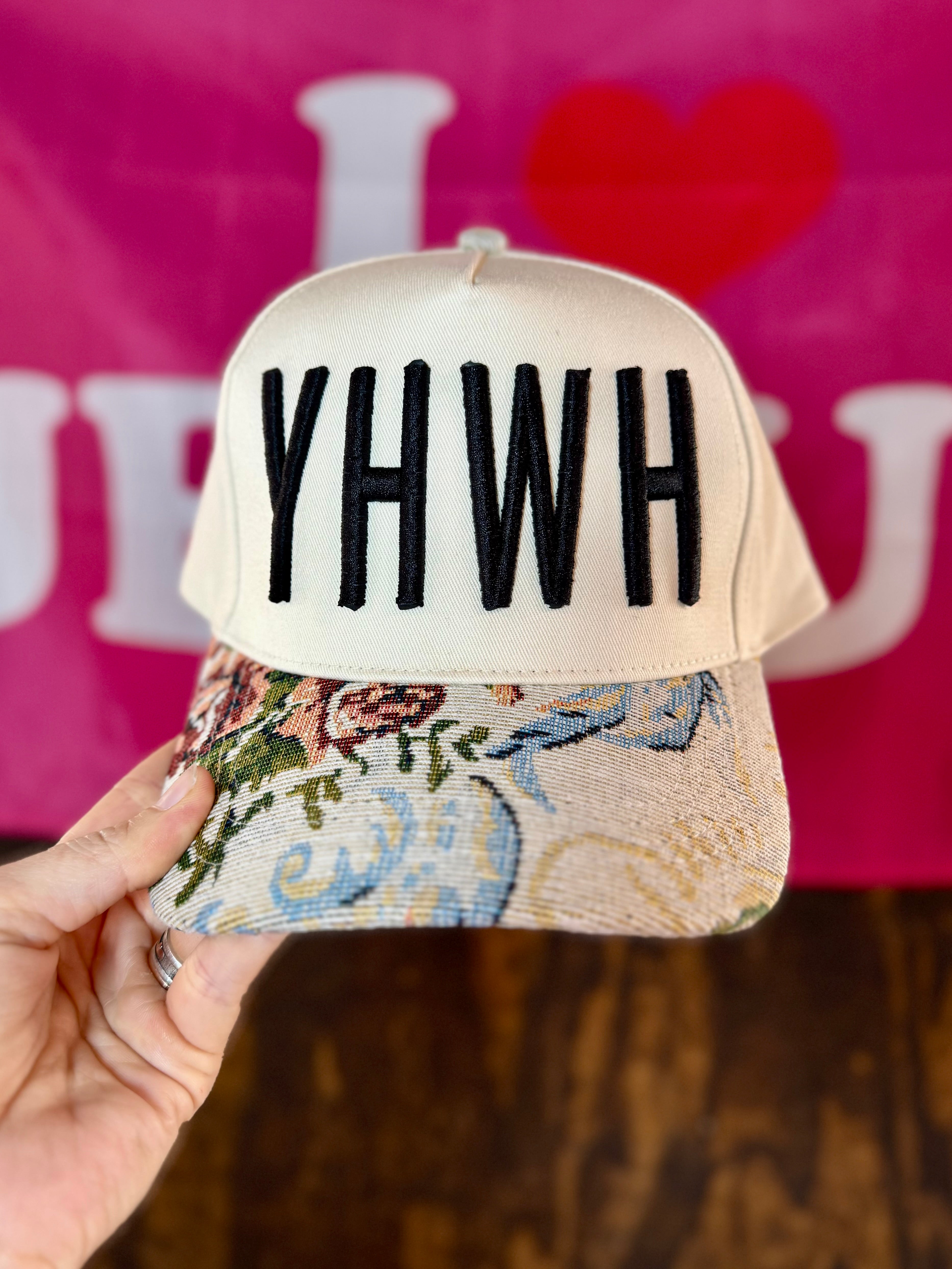 YHWH Puff Embroidered Hat, Embroidered Hat, Embroidered Christian Hat ...