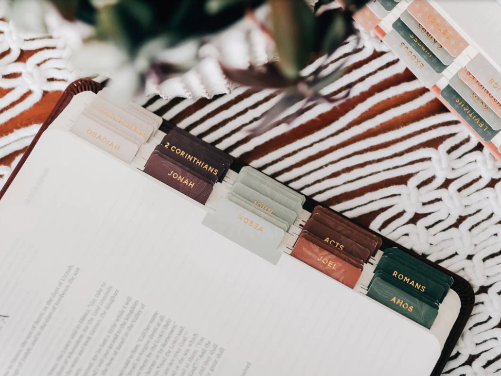 Christian Bible Tabs - Jewel Tone Bible Tabs - Matte Bible Tabs - Chri ...