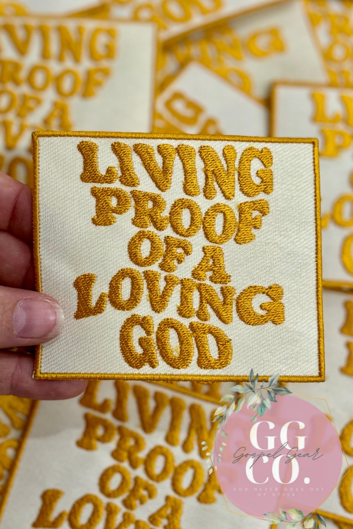Living Proof Of A Loving God Patch, Christian Hat Patch, Embroidered P ...