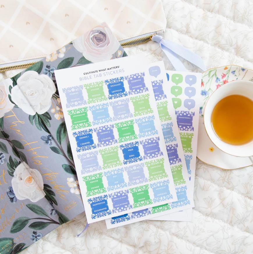 Christian Bible Tabs -Floral Bible Tab Stickers - Christian Gift - Boo ...