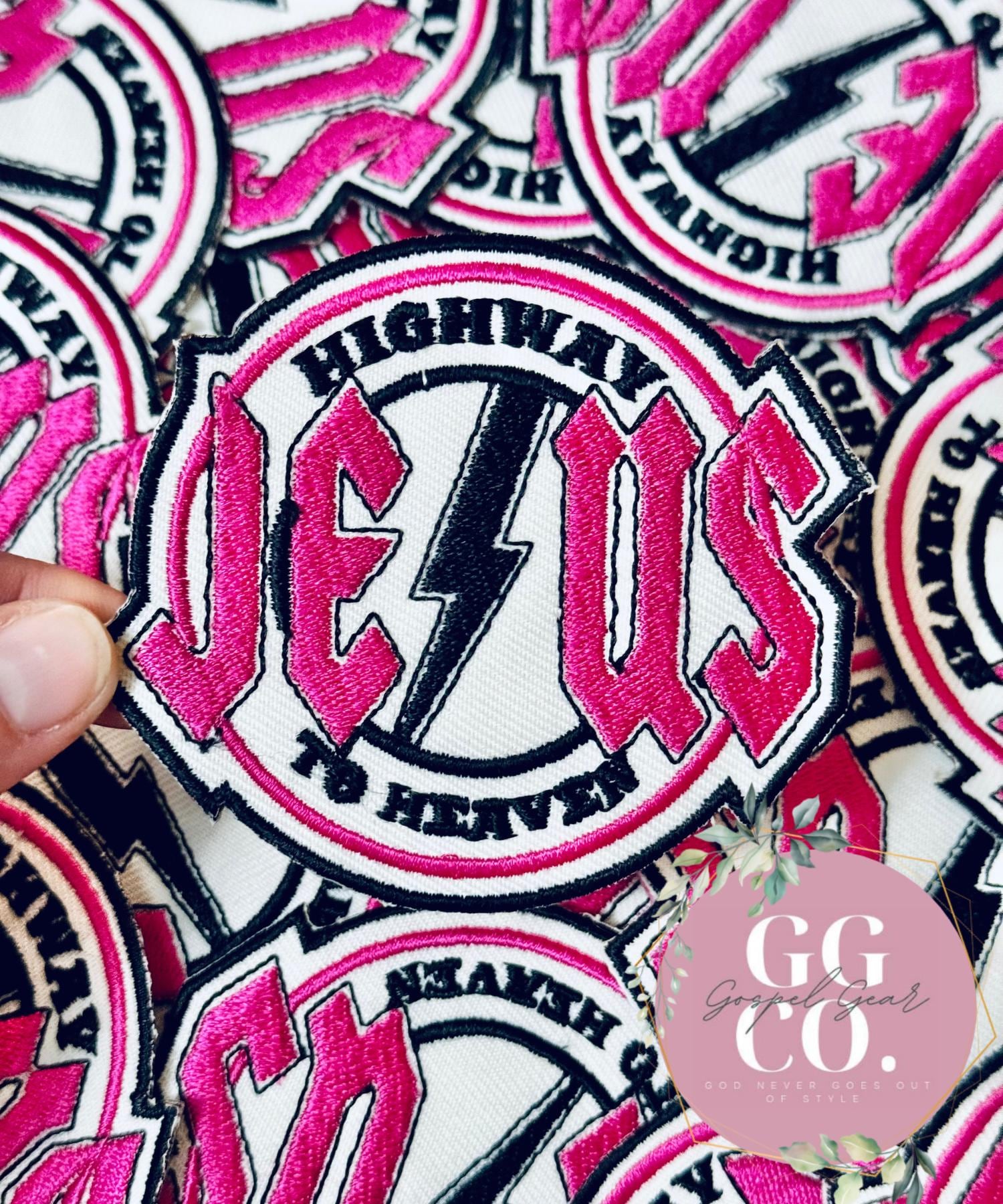 Jesus Highway To Heaven Patch, Christian Hat Patch, Embroidered Patch ...