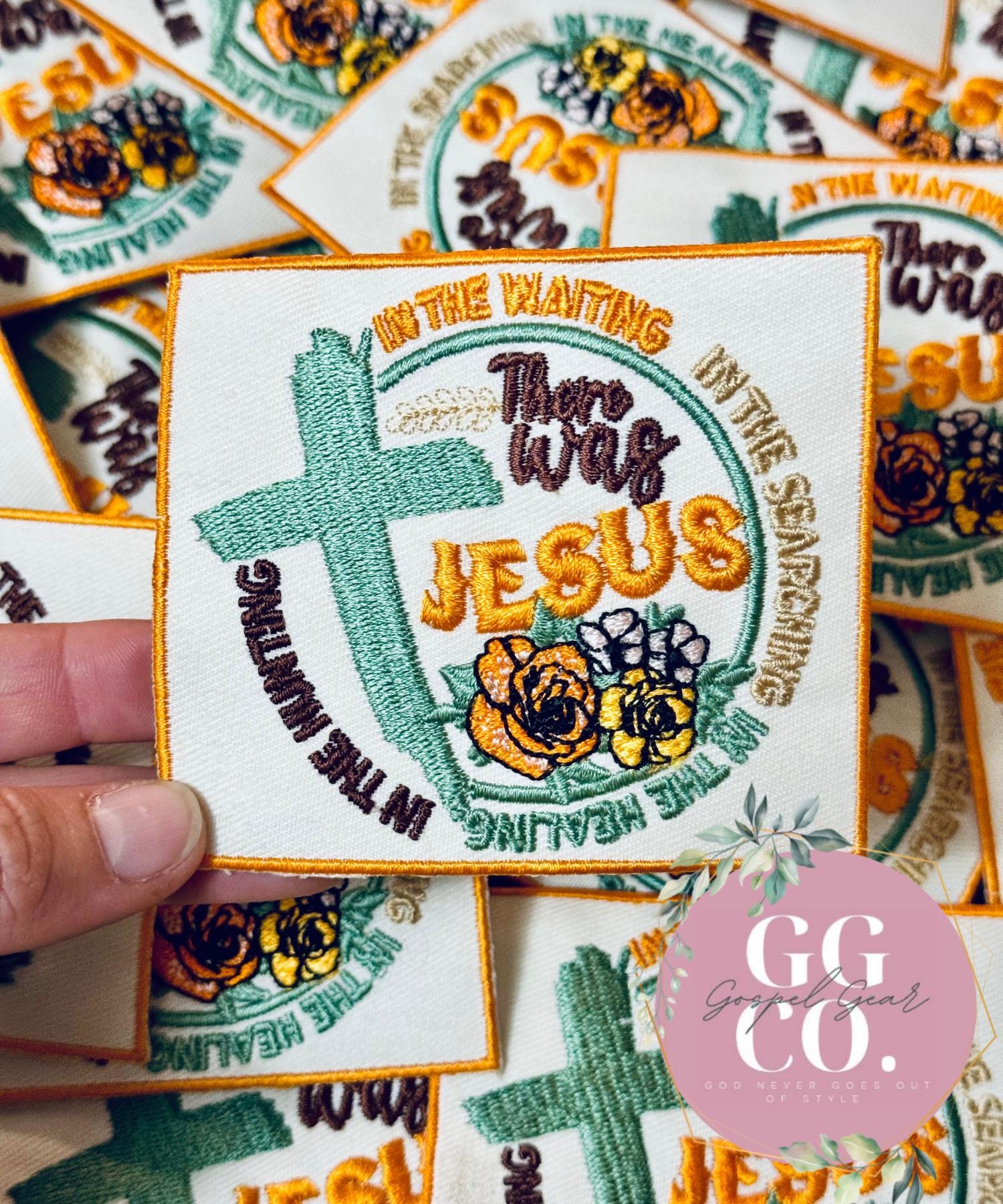 There Was Jesus Cross Patch, Christian Hat Patch, Embroidered Patch, T ...