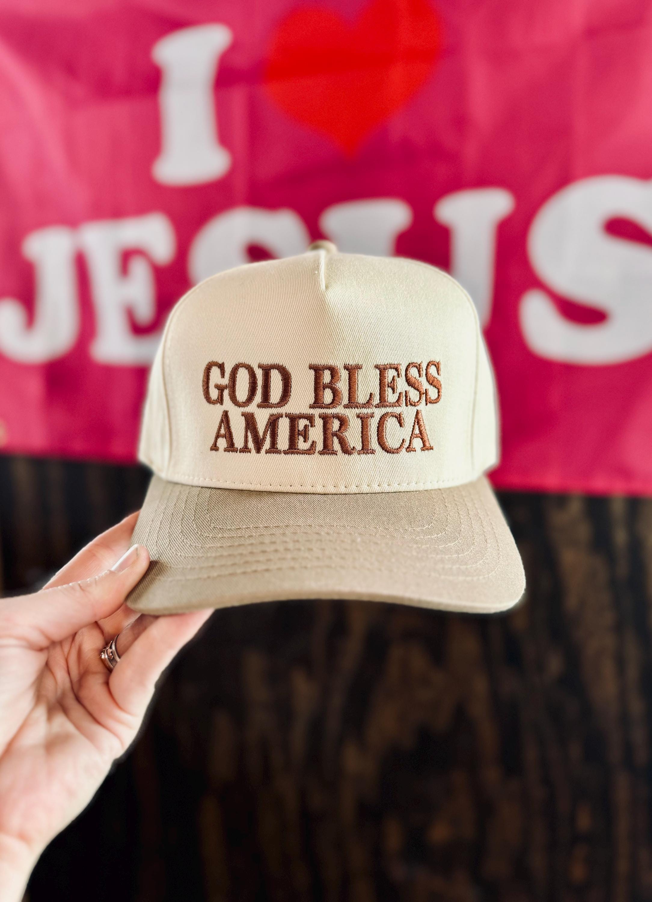 God Bless America Embroidered Hat, Christian Embroidered Hat, Vintage ...