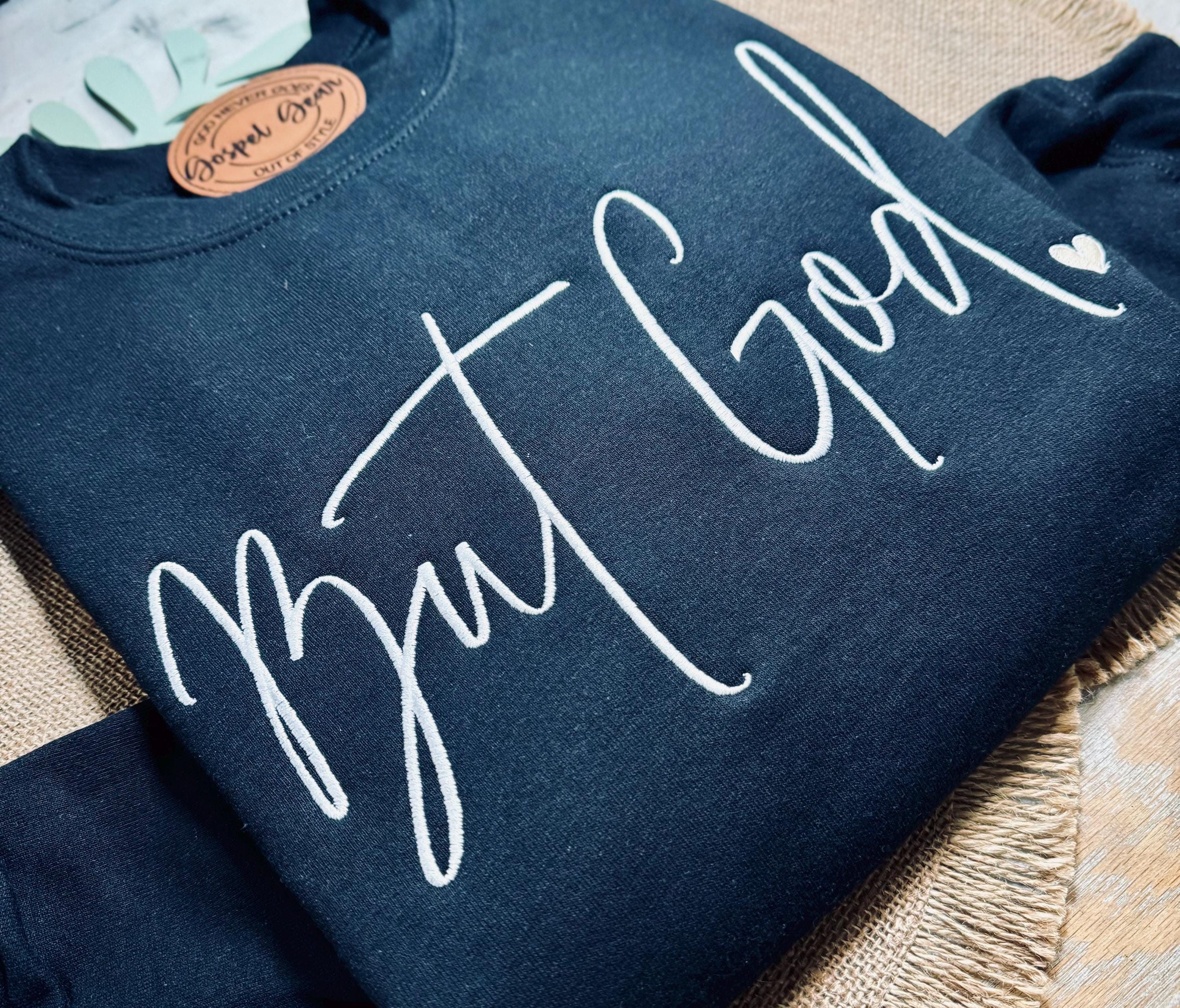 But God Embroidered Shirt, Christian Shirt, Embroidered Sweatshirt, Ch ...